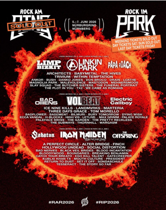 Rock am Ring 2026: Lineup steht komplett – 50 neue Acts