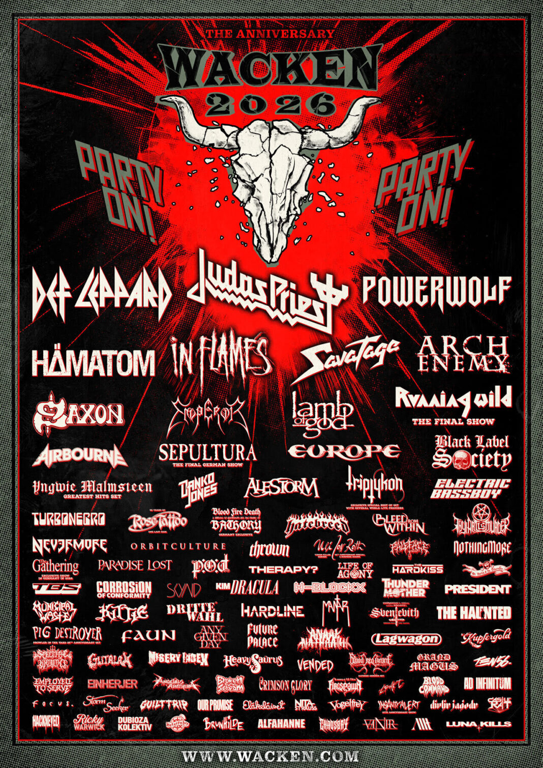 Wacken Open Air 2026 – 55 neue Bands für die Jubiläumsausgabe