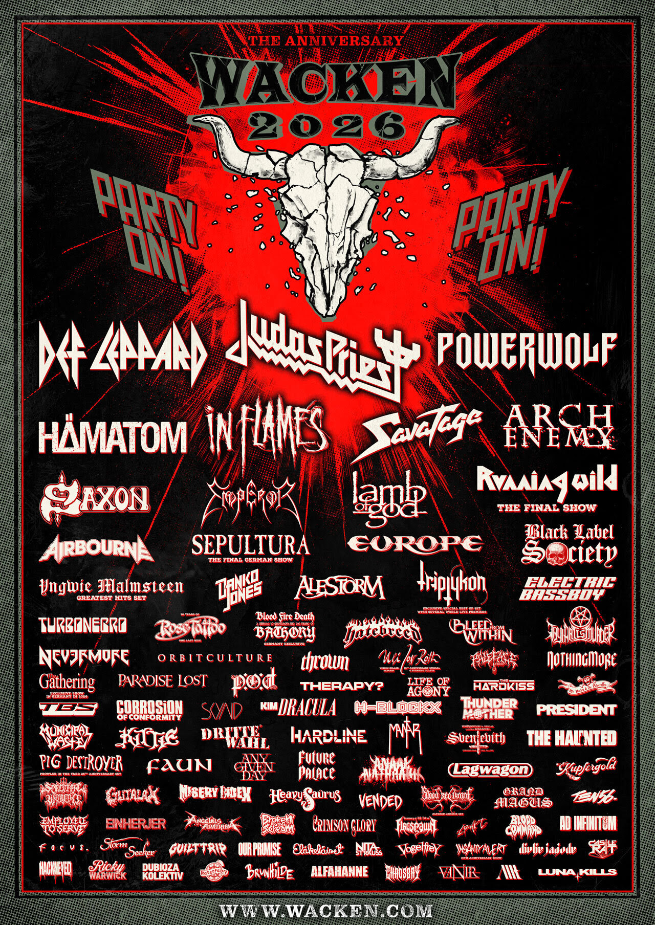 Wacken Open Air 2026 – 55 neue Bands für die Jubiläumsausgabe